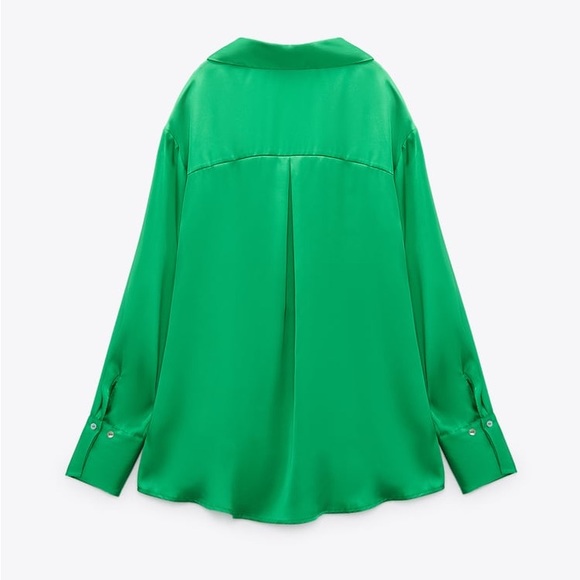 Zara | Tops | Zara Satin Effect Shirt | Poshmark